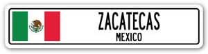 Amazon.com - Vinyl USA Zacatecas, Mexico Street Sign Sticker Decal Wall ...