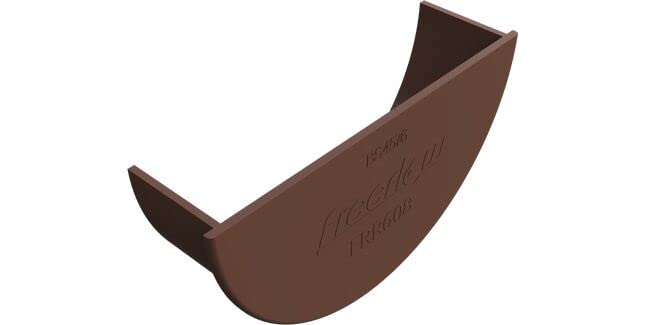 Freeflow FRR608LB Brown 112mm Half Round Gutter Internal Stop End ...