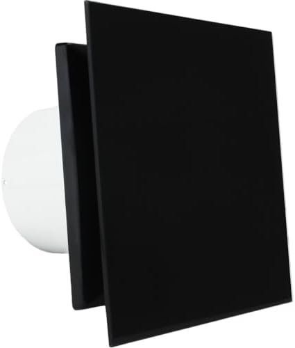 VENTS CRYSTALIS 100 mm 4 inch Silent Black Bathroom Extractor Fan with ...