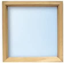 Glass and Wood Frame Insert for Doors (10 x 10, 1 3/4" Door Thickness ...