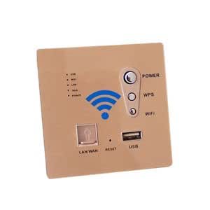 Gold Wall Embedded WIFI AP Router Panel Support WAN/WIFI/LAN/USB ...