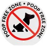 Amazon.com : LINTON MAILING SUPPLIES Dog Poop Free Zone Sign, Round ...