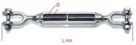 Beta 80090030 Model 8009 ZM30 Jaw and Jaw Turnbuckle, Galvanized, M30 ...