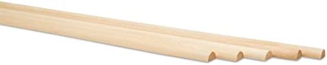 Amazon.com: Split Wood Dowel Rods 12-inch x 1-inch, Pack of 25 ...