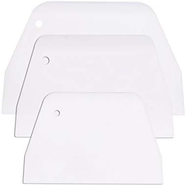 Amazon.com: 4 Piece Plastic Dough Scraper Bowl Scraper Flexible ...