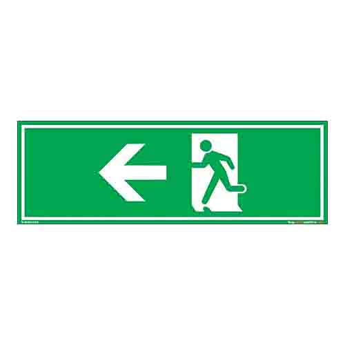 Buy buysafetys.com - Emergency Exit Sign with Left Arrow In English ...