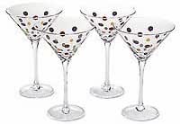 Amazon.com | Pampered Chef Dots Martini Glasses: Martini Glasses