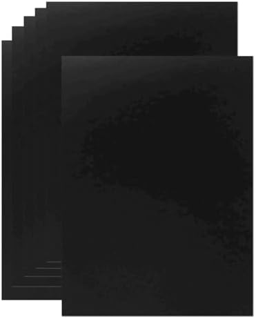 Amazon.com : 20 Sheets Black Metallic Cardstock Paper 8.5 x 11in,250GSM ...