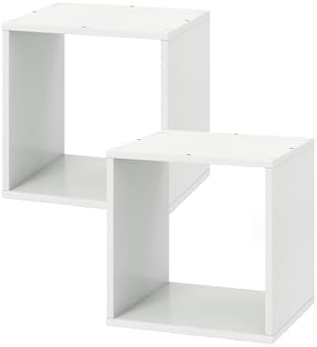 Amazon.com: SILKYDRY 2 Stackable Cubes Bookcase, Wooden Cubby Storage ...