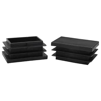 Amazon.com: Hitefu 12PCS 1.5 x 1 Inch Rectangle End Caps, Black ...