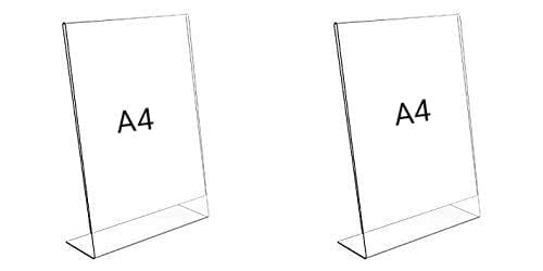 Acrylic Display Stand Tent Card Holder 1pcs x A4 Portrait Size Acrylic ...