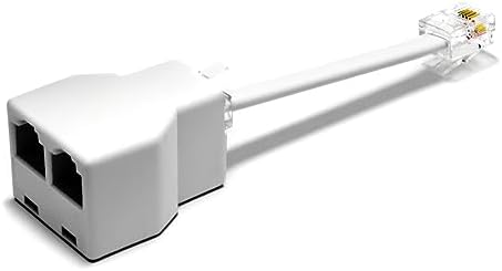 Amazon.com: NECABLES 2Pack Phone Splitter 3 Way Telephone Adapter RJ11 ...