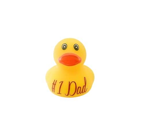 Amazon.com: Personalized #1 Dad Yellow Themed Rubber Duck Ducks ...