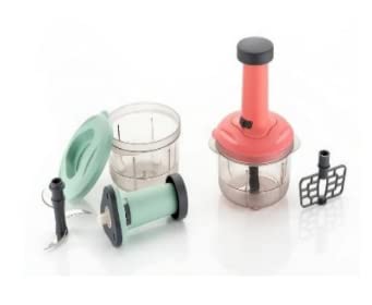 The Little Big Store Push Chopper 650 ml, Large Manual Hand-Press ...
