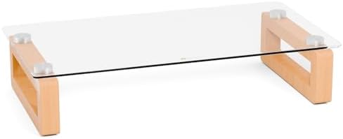 AboveTEK Premium Acrylic Monitor Stand, Large Size Monitor Riser/Clear ...