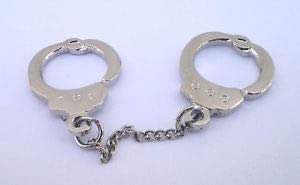 Amazon.com: Handsome Enamel Lapel pins - Handcuffs with Flexible Chain ...