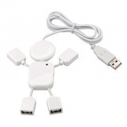 TECHNOTECH High Speed 4 Ports USB 2.0 Hub White Mini Man USB HUB - Buy ...