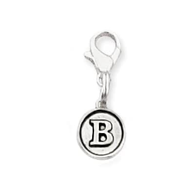 Amazon.com: Letter Clip On Charms Zipper Pulls Initials, Antique Silver ...
