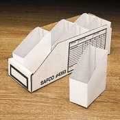 Amazon.com: Safco Corrugated Fiberboard Bin Boxes, 4w x 9d x 4h, White ...