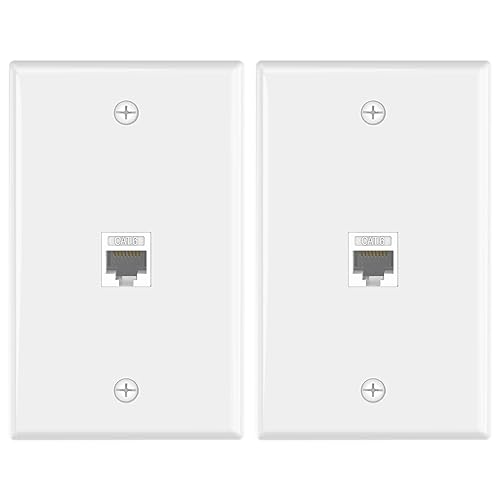 Snapklik.com : VCE Ethernet Wall Plate (UL Listed), 1-Port Cat6 Female ...