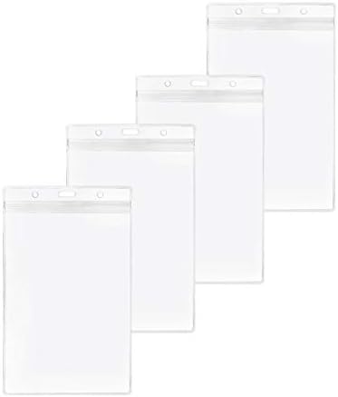 24PCS Transparent Extra Large 6x4" Badge Holders for Passport ID,Cash ...