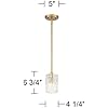 Possini Euro Design Icelight Warm Brass Mini Pendant Light Fixture 5 1/ ...
