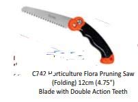 Horticulture Flora Pruning Saw (Folding) 12cm (4.75") Blade with Double ...