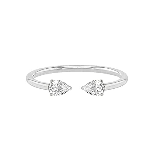 Amazon.com: Diamond Deconstructed Open Ring Pear Shaped 14K Gold (rose ...