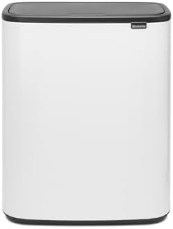 Brabantia Bo Touch Bin - 60L Inner Bucket (White) Large Waste Kitchen ...