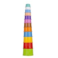 Buy TOY FUN Plastic Build Up Beakers Stacking and Nesting Toy for Kids, Multicolour - 12 Pieces ...