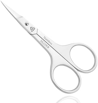 Amazon.com: Nail Scissors Curved - Professional Eyebrow Scissors for ...