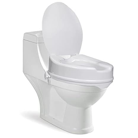 NEOSAFE Portable Lightweight Plastic Toilet Commode Seat Raiser ...