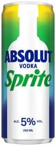 Wowboxme Absolut Vodka & Sprite RTD Mixer Cocktail 250ml (Pack of 12 ...
