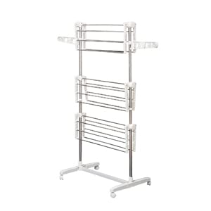 Hyfive Wasrek, extra groot, met 3 niveaus, inklapbaar - Genietvandevliet.nl