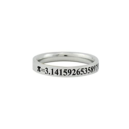 Amazon.com: PI Ring - Stainless Steel Band Ring, Gift for Math Teacher ...