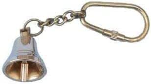 Casa INDUSTRIES Nautical Brass Bell Key Chain Solid Brass Keychain key ...