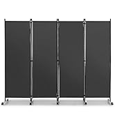 Amazon.com - Giantex 5.7Ft 6-Panel Folding Room Divider with Rollers ...