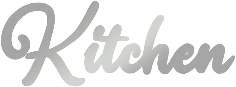 Cursive Kitchen Text – Vinilo decorativo para pared, color plateado, 14 ...
