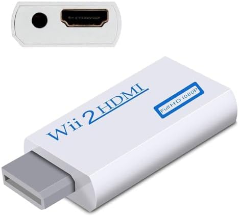 INF Wii to HDMI 720/1080P HD Converter Adapter with 3.5mm Audio Output ...