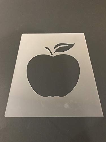 Amazon.com: Apple Stencil #1 Reusable 10 mil Thick 8in x 10.5in sheet ...