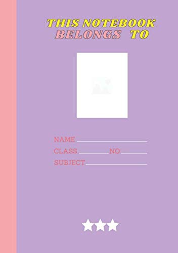 This notebook belongs to: Lined Paper Notebook, Violet Cover, 105 Pages ...