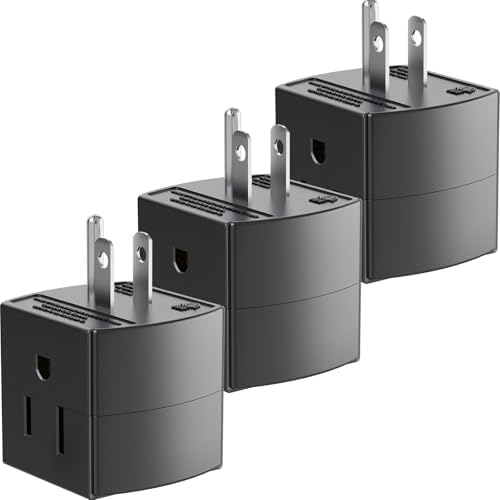Amazon.com: PLUGTUL 3 Outlet Wall Adapter, 90 Degree 3 Way Plug Adapter ...