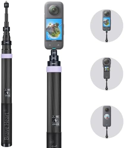 Amazon.com: Newest Super Long Selfie Stick 36cm to 3m Carbon Fiber Selfie Stick for insta360 ...