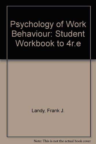 Amazon.com: Psychology of Work Behavior: 9780534110925: Frank J. Landy ...