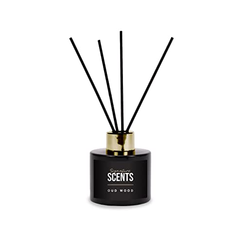 SIGNATURE SCENT Oud Wood Reed Diffuser 100ml with Reed Sticks Extra ...