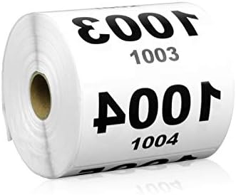 Amazon.com : 1000 Reverse Number Sticker Labels [0001-1000] - 2" x 4 ...