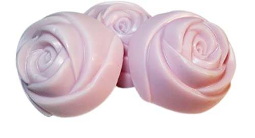 Amazon.com: 3pc Rose Shaped Soaps Gift Set - Fresh Cut Rose Scent ...