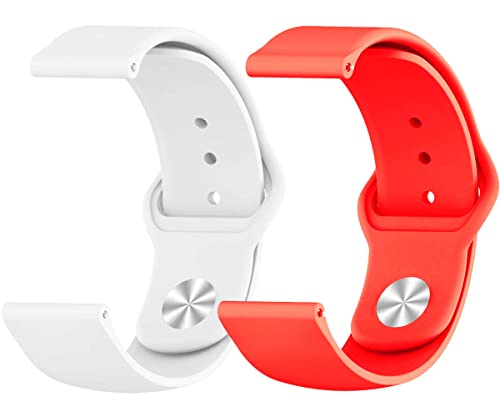 AONES Pack of 2 Silicone Belt Watch Strap for Fire-Boltt Legend Bsw102 ...