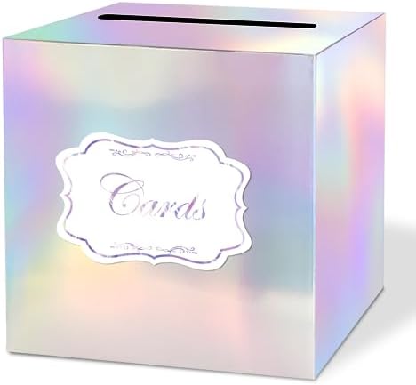 Amazon.com: WNINK Iridescent Cards Box, Wedding, Cards Receiving Box ...