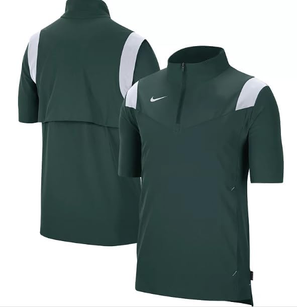 Nike Lightweight Vented Short Sleeve Coaches 1/4 Zip Jacket Blue at ...